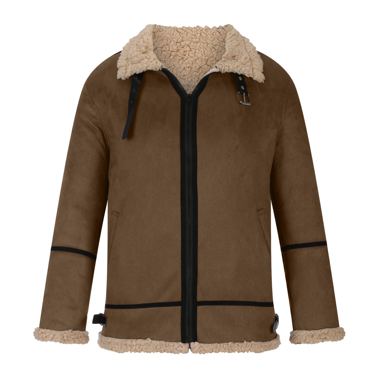 Verugu Men's Casual PU Faux Leather Motorcycle Bomber Jacket Men Casual ...