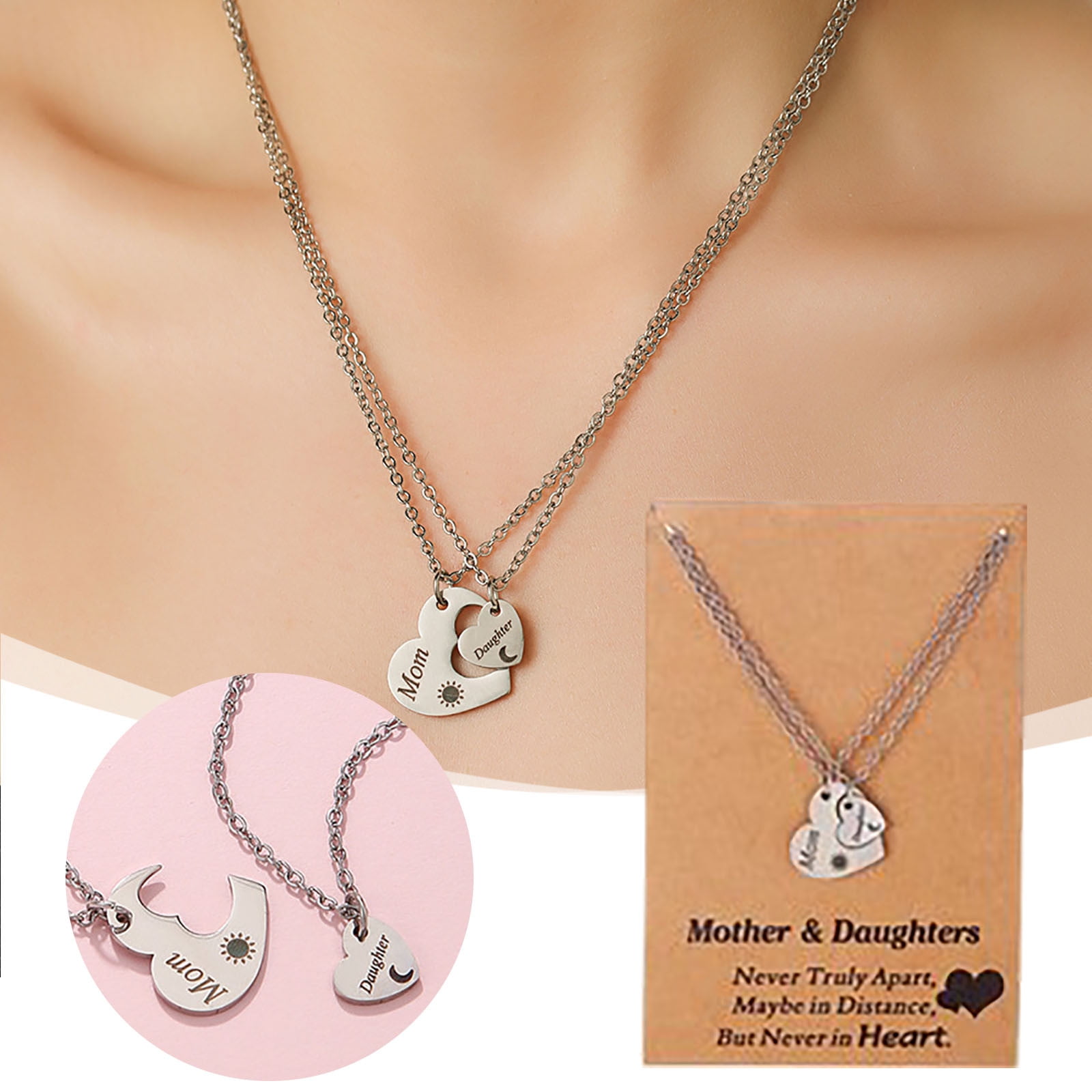 Click here for Hhsfuzhuangggg 2pc Daughter Necklace Set For Match... prices
