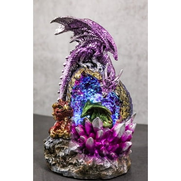 November Birthstone Dragon Egg Statue 4.25"Tall Orange Topaz Dragon ...