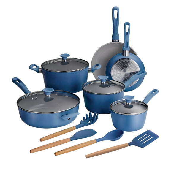 Tramontina Solara 14-Piece Aluminum Ceramic Nonstick Cookware Set with ...