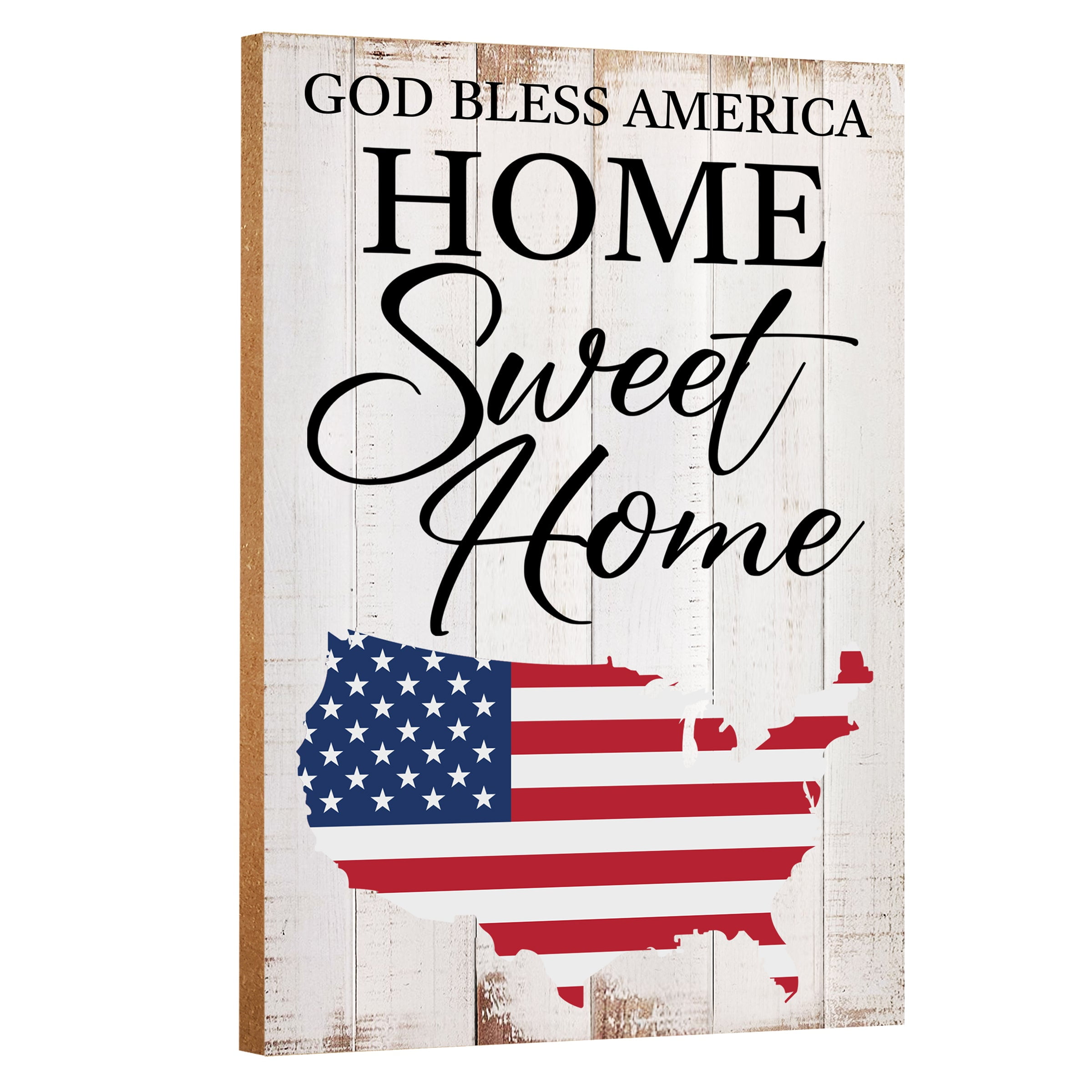 LifeSong Milestones American Flag Tabletop Sign for 4th of July Decor ...