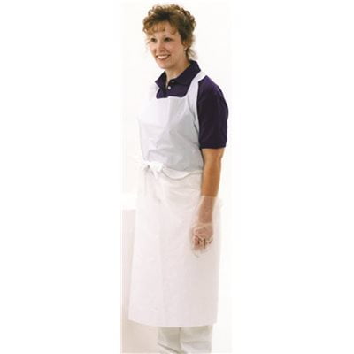 Bunzl Prime Source 2 Mil Embossed Finish White Polyethylene Aprons, 28 ...
