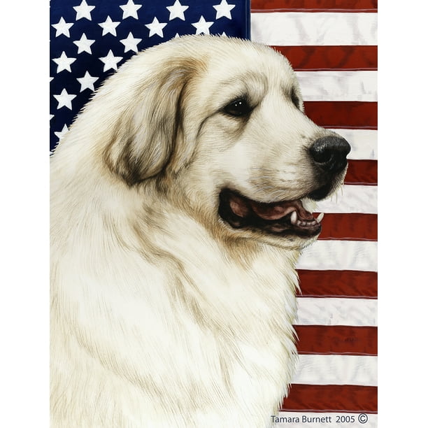 Great Pyrenees - Best of Breed Patriotic II Garden Flags - Walmart.com ...