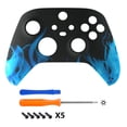 eXtremeRate Blue Flame Replacement Front Housing Cover for Xbox Core ...