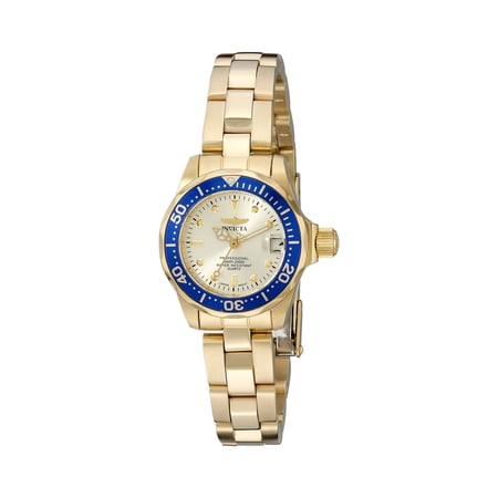 Invicta 14126 Women's Pro Diver Gold Stainless-Steel Quartz Dress Watch ...