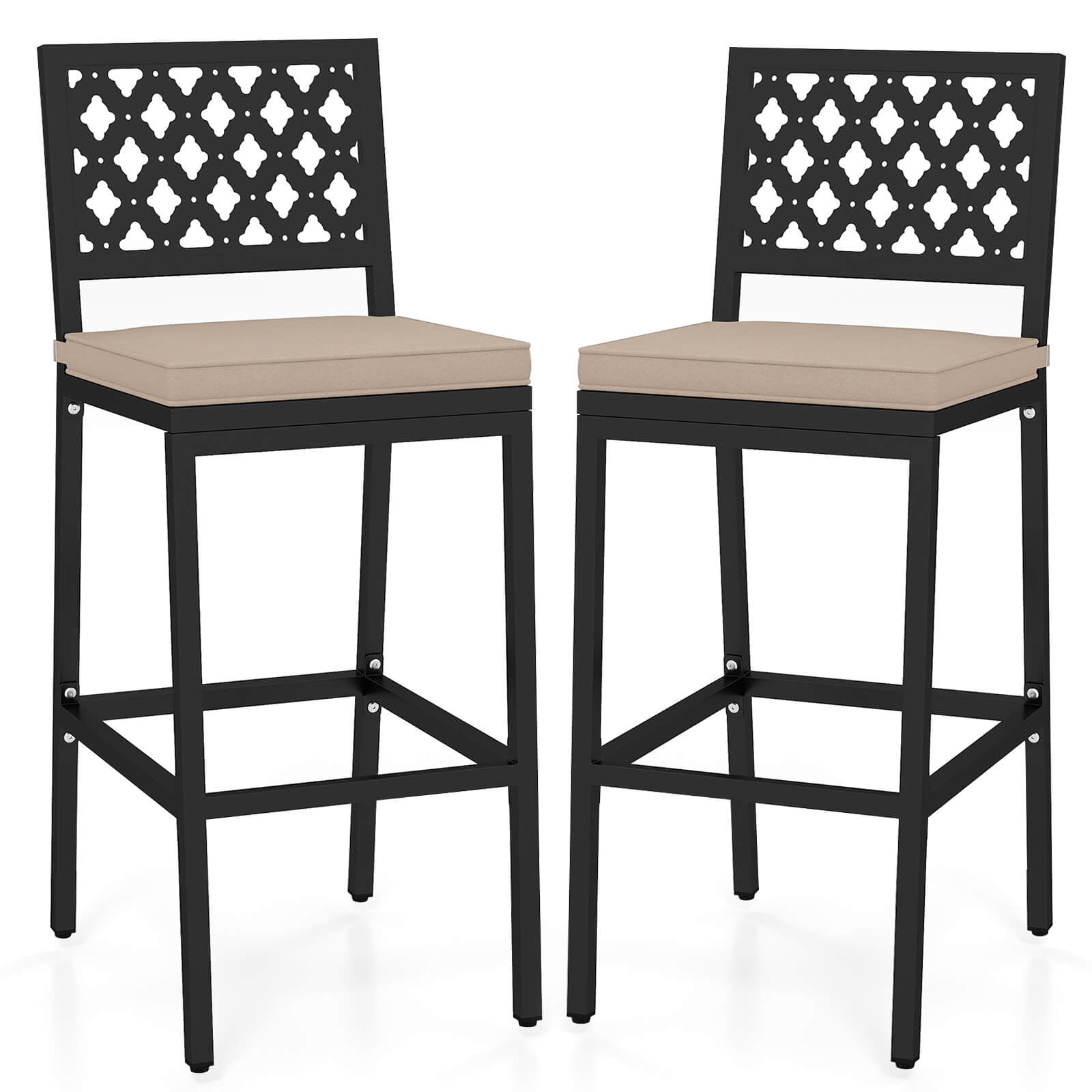Click here for Costway Outdoor Bar Stools Set Of 2 With Exquisite... prices
