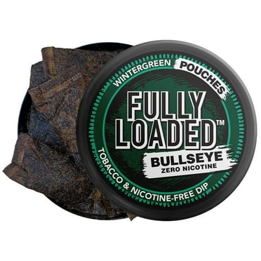 Fully Loaded Chew Tobacco and Nicotine Free Mint Bullseye Pouches Bold ...