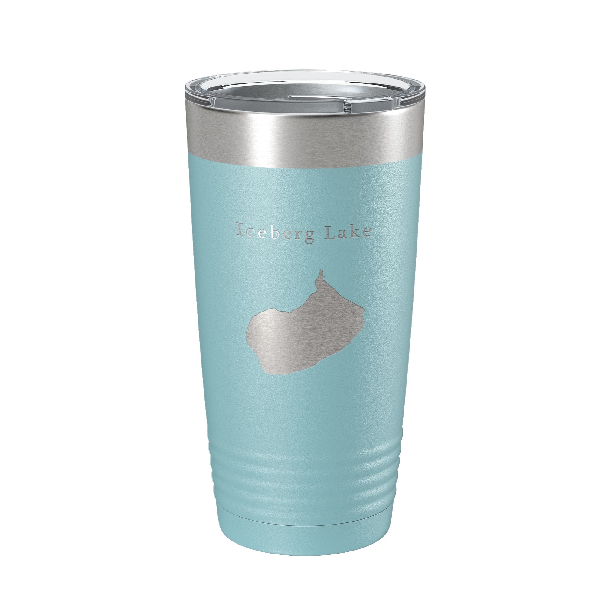 Iceberg Lake Map Tumbler Travel Mug Insulated Laser Engraved Coffee Cup ...
