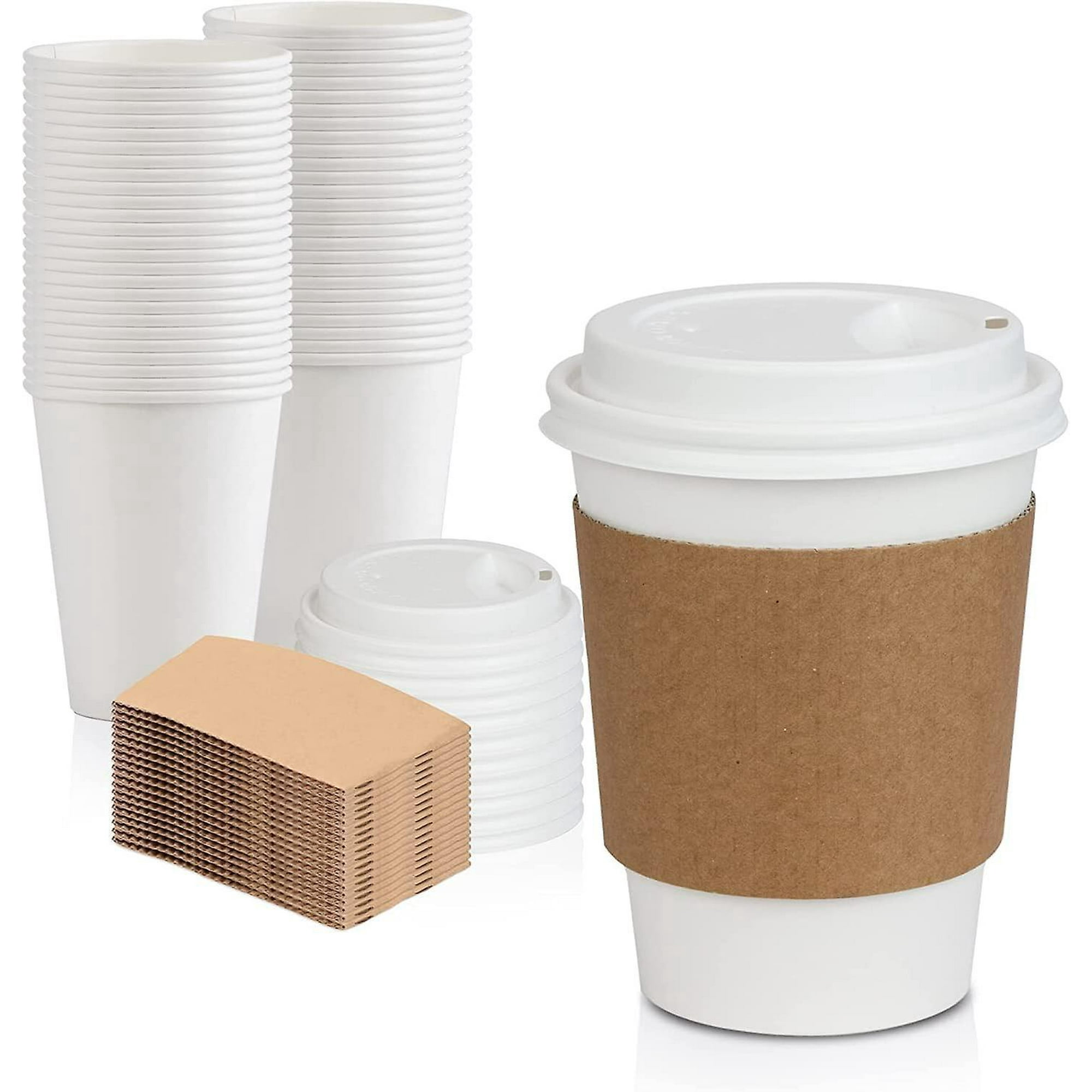 Click here for Shsling 50 X 16oz Paper Coffee Cups With 50 White... prices