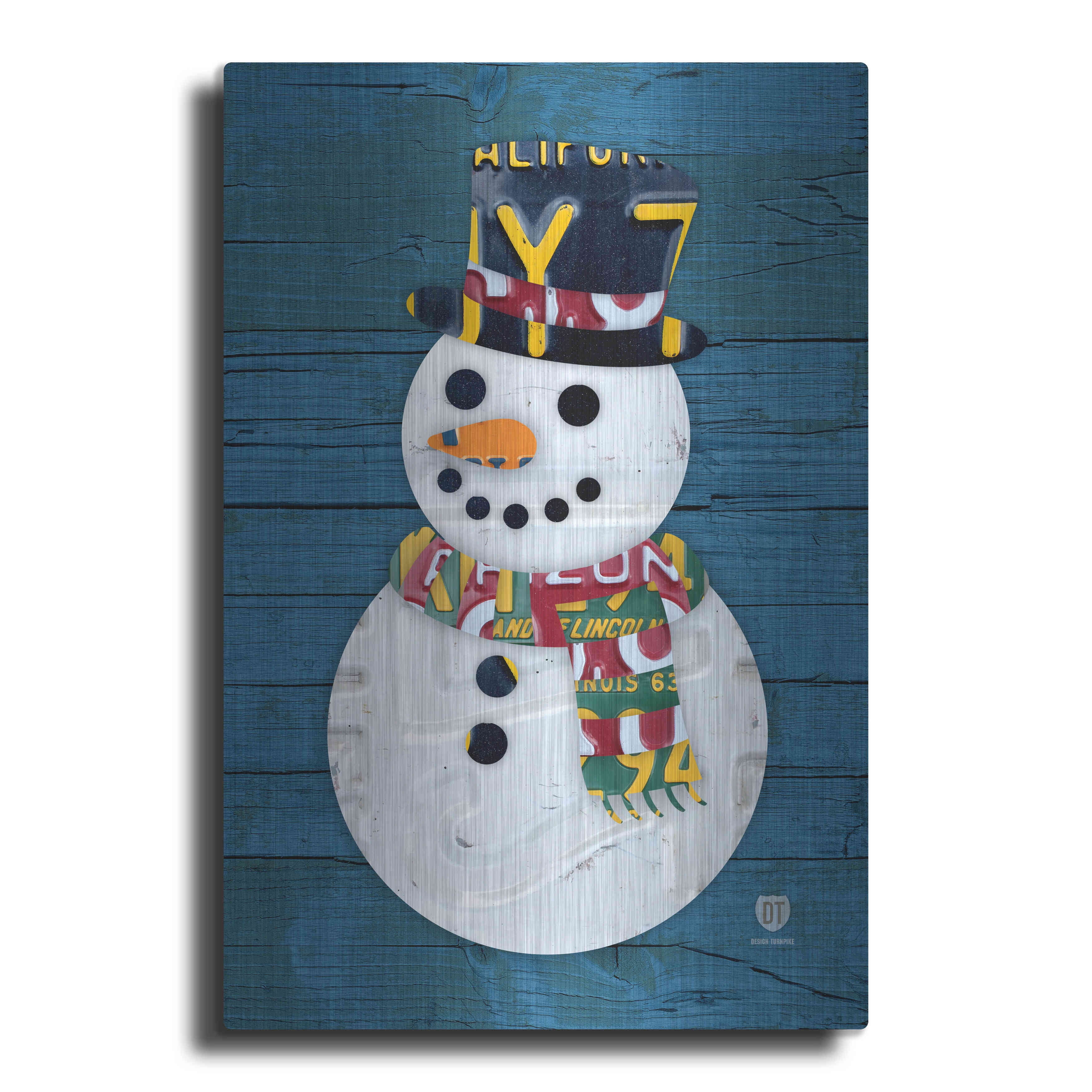Luxe Metal Art 'Snowman' by Design Turnpike, Metal Wall Art, 24"x36 ...