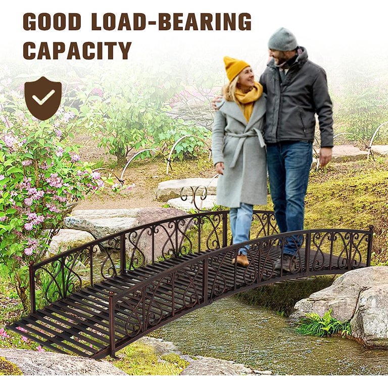 10 Foot Steel Garden Bridge Outdoor 10 Ft Metal Garden Bridges