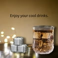 Metal Ice Cubes, Bolonie 6 PCS Stainless Steel Metal Reusable Ice Cubes ...