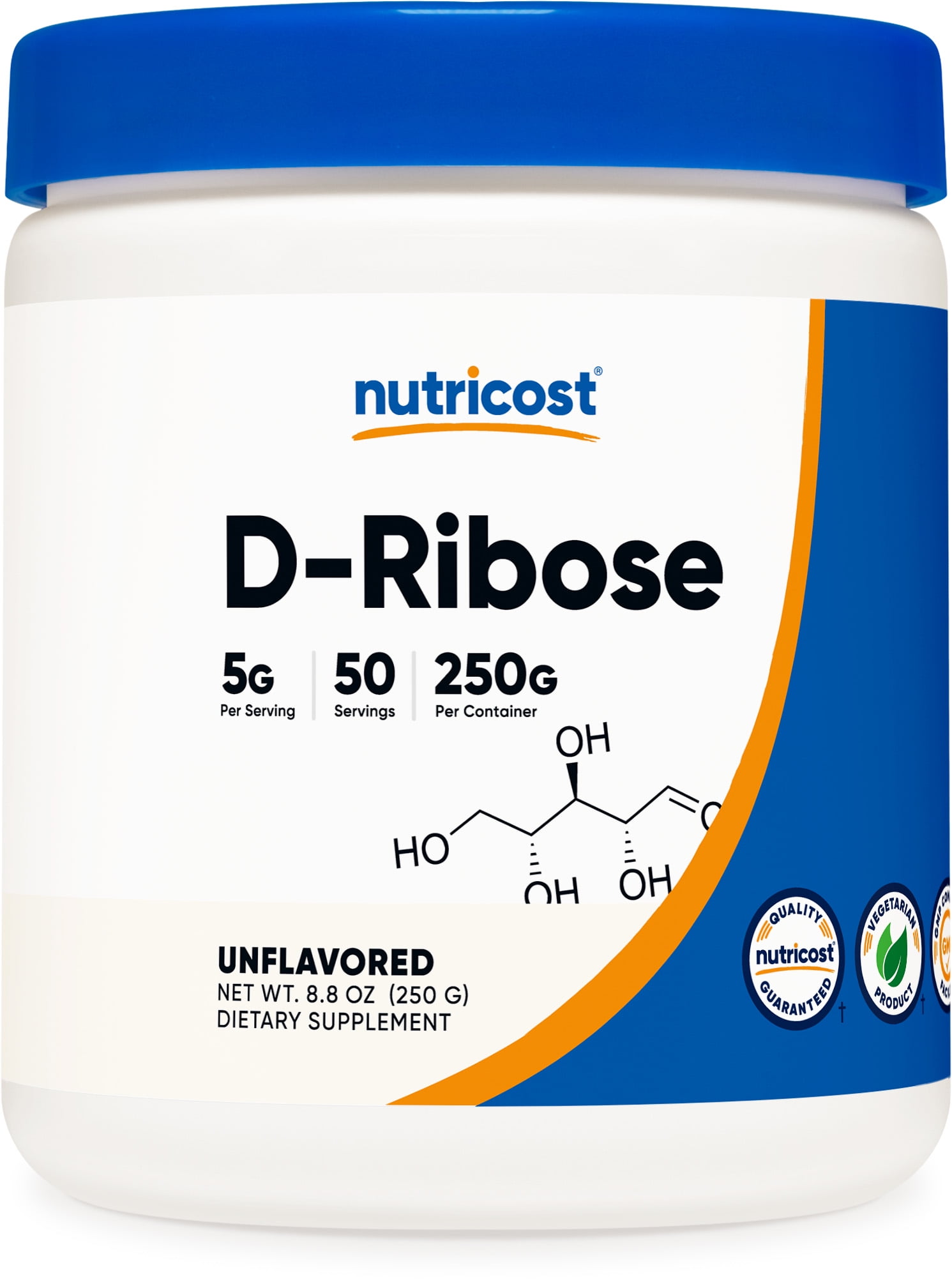 Nutricost Pure D-Ribose Powder (250 Grams) - Non-GMO Supplement ...
