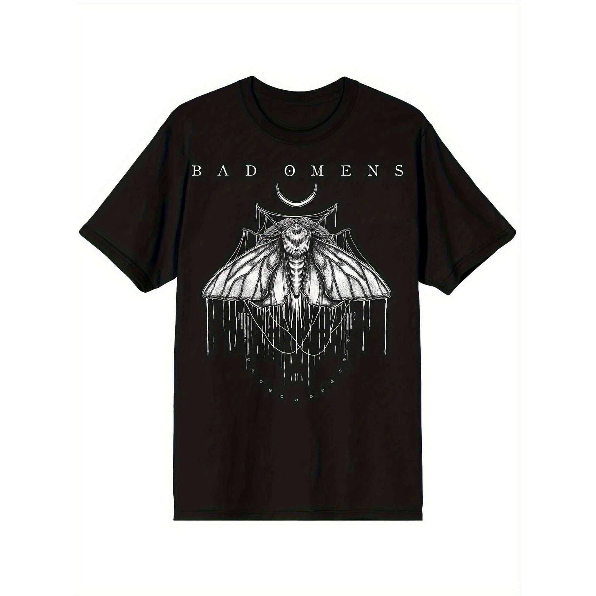 Click here for Yingd T Shirt Omens Moth Graphic Tee For Men Black... prices