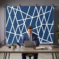 Modern Themed Photography Backdrop 10x8FT, Irregular Blue Shapes White ...