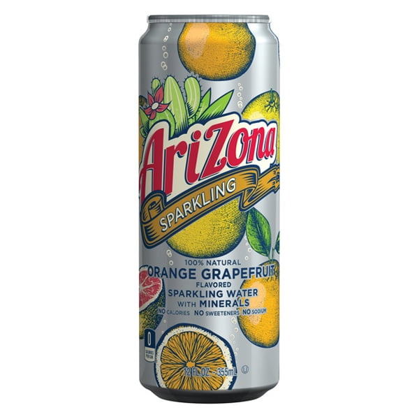 AriZona Orange Grapefruit Sparkling Water with Minerals 12 oz Cans ...