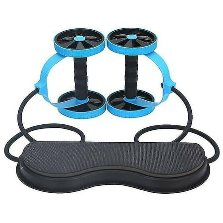 Hmwy-(blue) Abdominal Muscle Wheel Double Ab Roller Wheel Exercise Gym ...