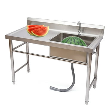 Double Utility Sink Modern 2 Compartment Free Standing Sink Rectangular ...