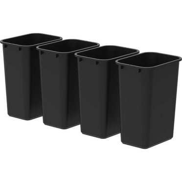 Storex Large/Tall Waste Basket, Black (case of 4) - Walmart.ca