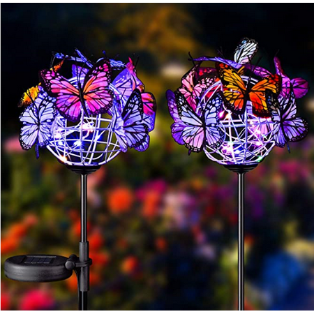 Outdoor Solar Power Garden Lights, Butterflies Shape Garden Yard ...
