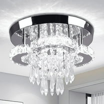 Uforic Elegant 5-Light Crystal Ceiling Light with Flush Mount ...
