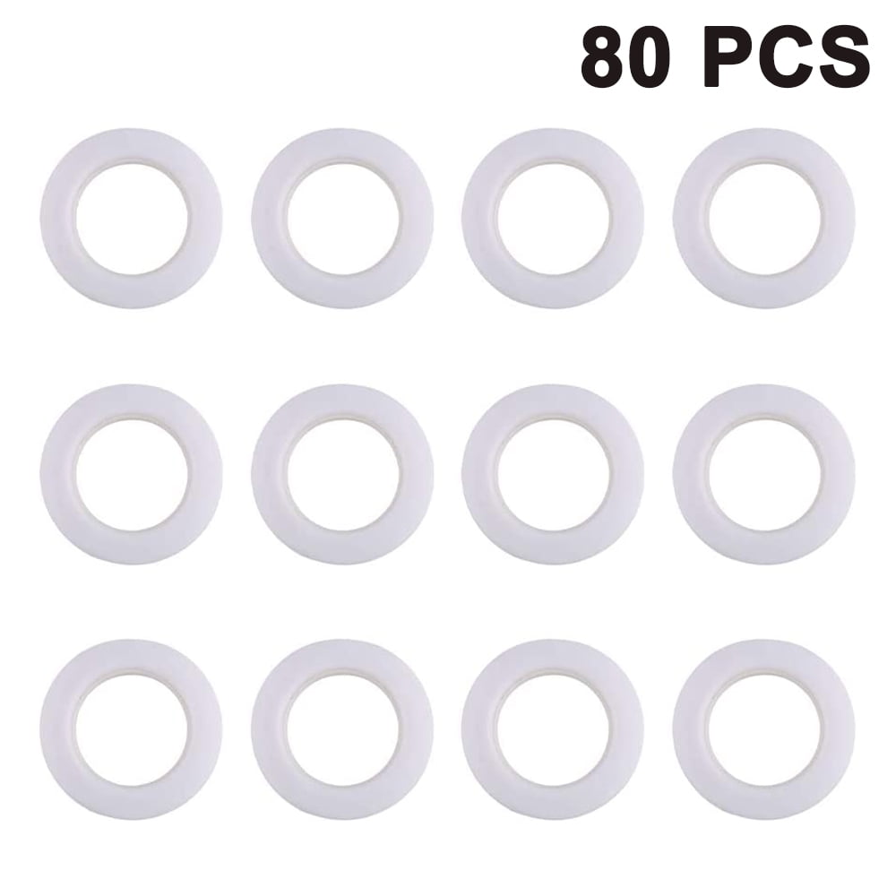 80PCS Curtain Grommet, Curtain Eyelet Rings Clips Inner Diameter 46mm ...