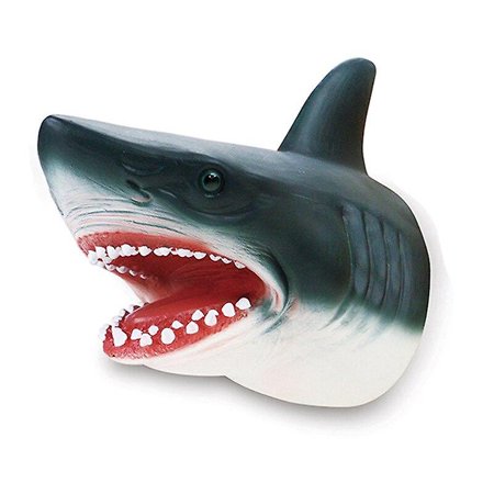 Kids Jokes Games Shark Hand Puppet Soft Rubber Animal Head Hand Puppets ...
