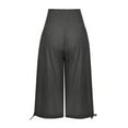 Ophpy Womens Elastic Waist Wide Leg Solid Soft Casual Palazzo