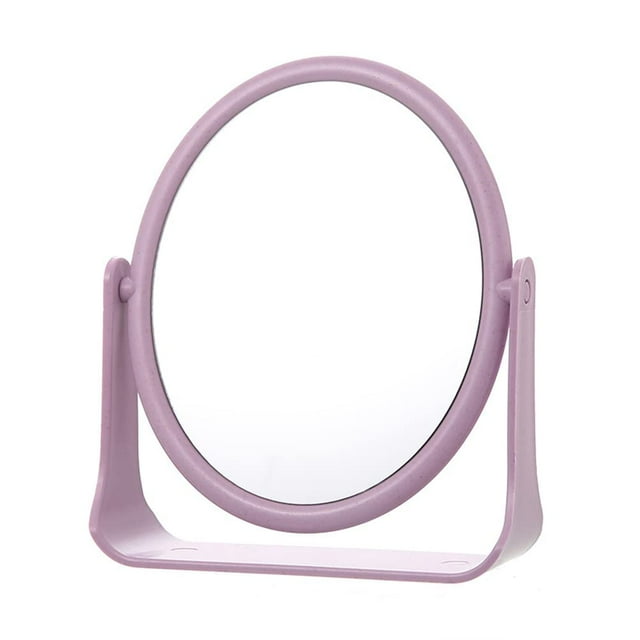 DVHOK Makeup Mirror for Desk Double Sided 360°Rotation Desk Mirror ...
