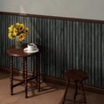 15.8"x276" Faux Slat Panels for Accent Wall Black Slat Wallpaper Peel ...