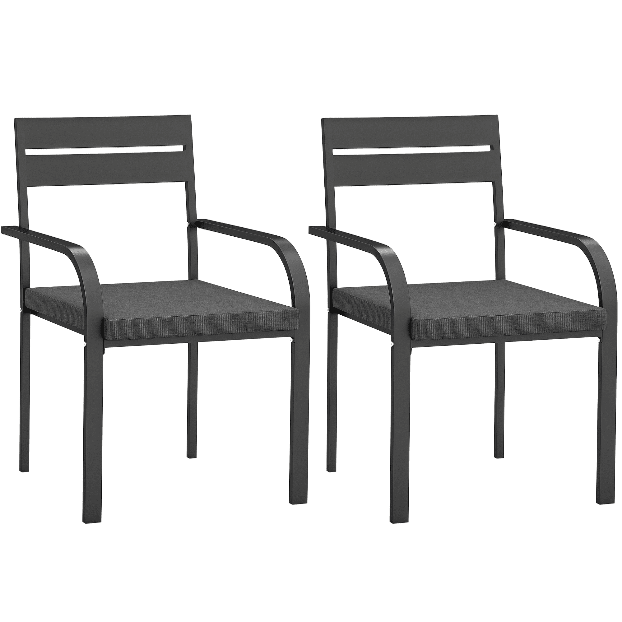 Click here for Outsunny 2 Piece Outdoor Dining Chairs With Alumin... prices