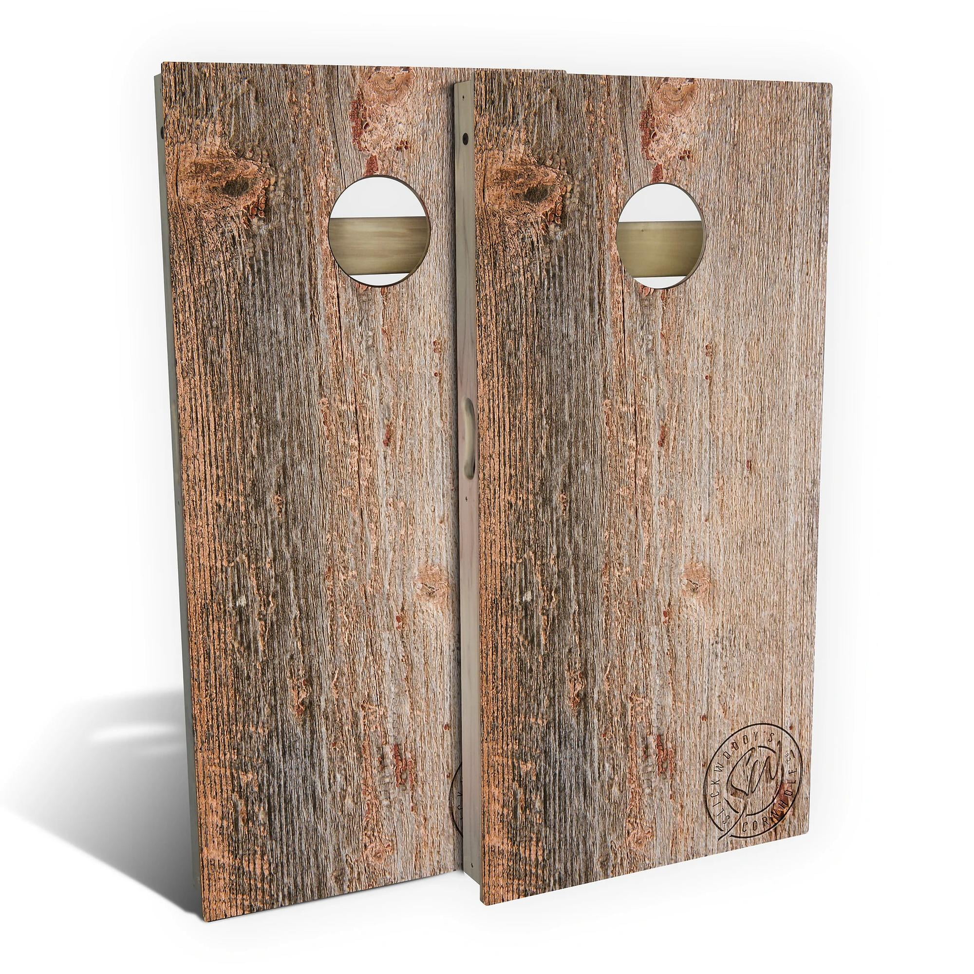 Skip's Garage Moss Wood Solid Wood Cornhole Board Set - Walmart.com