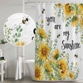 54x78 Inch Shower Curtain Decorative Summer Sunflower Bathtub Bath ...