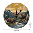 2D Flat Wall Clock Art Print, Silent Non Ticking Battery Operated,Wild ...