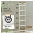 Corner Bookshelf, 6 Tier White Corner Shelf, 71.7-Inch Tall Corner ...