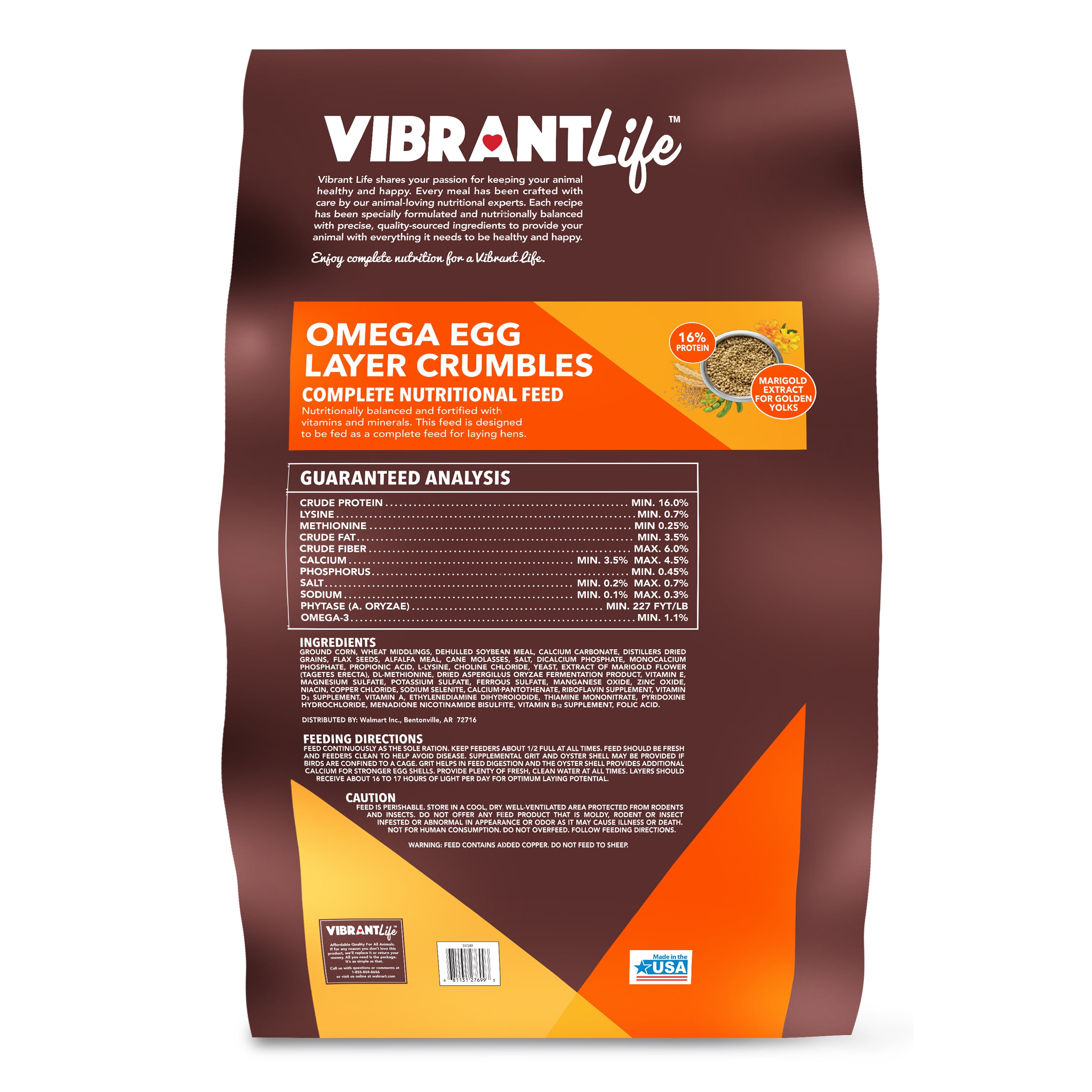 40 lb Vibrant Life Omega Egg Layer Crumbles Chicken Morocco | Ubuy