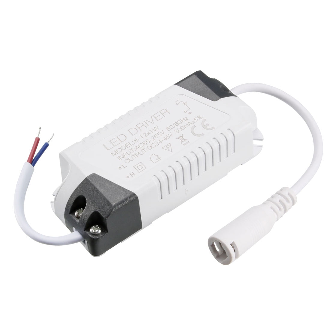 8-12W Constant Current 300mA LED Driver AC 85-265V Output 24-46V DC ...