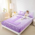 Erosebridal Cute Coquette Bow Full Size Sheets,Purple Bling Print L ...
