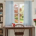 Abstract Blue Sheer Curtains for Living Room Bedroom, Rustic Farmhouse ...