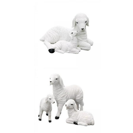 Resin Sheep Figurine,Mini Resin Sheep Figurine Simulation Aniaml Model ...