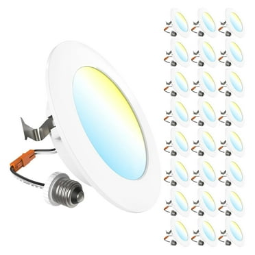 4 Inch Square LED Retrofit Downlight (12 Pack), 11W 120V 750 Lumens ...