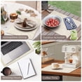 Vinyl Faux Leather Place Mats Set of 8 Beige Indoor Outdoor Table Use ...