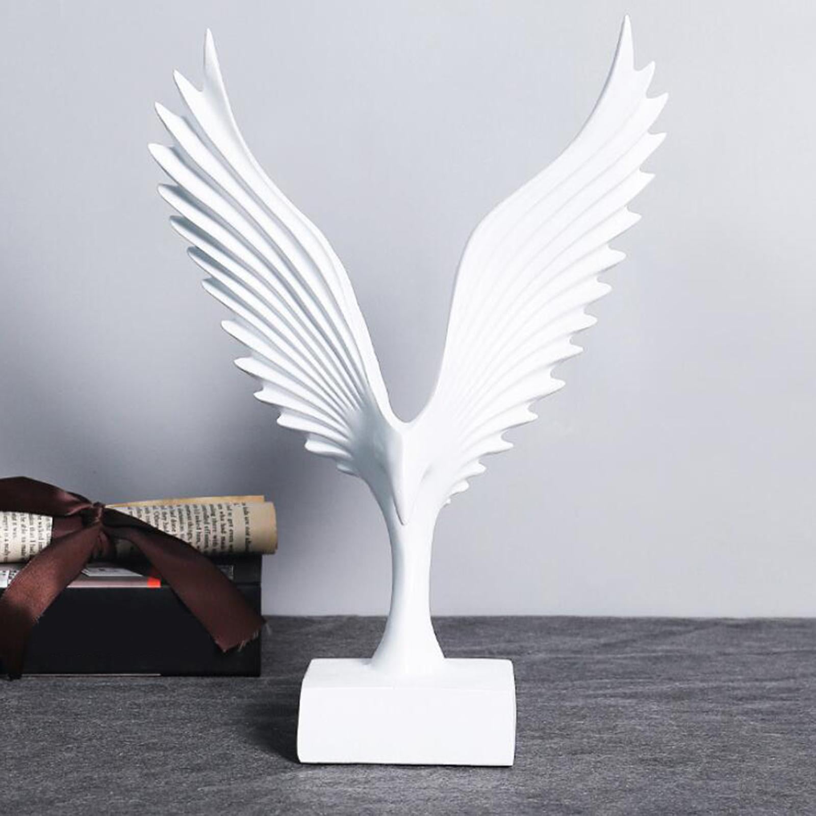 Modern Angel Wing Statue Abstract Figurine Eagle Animal Artwork Resin ...