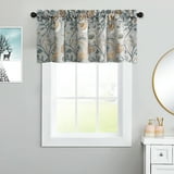 VOGOL Grey Flower Valances for Bedroom Window, Print Country Style ...
