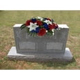 Mainstays 27.75in Outdoor Artificial Flowers Headstone Spray, Red ...