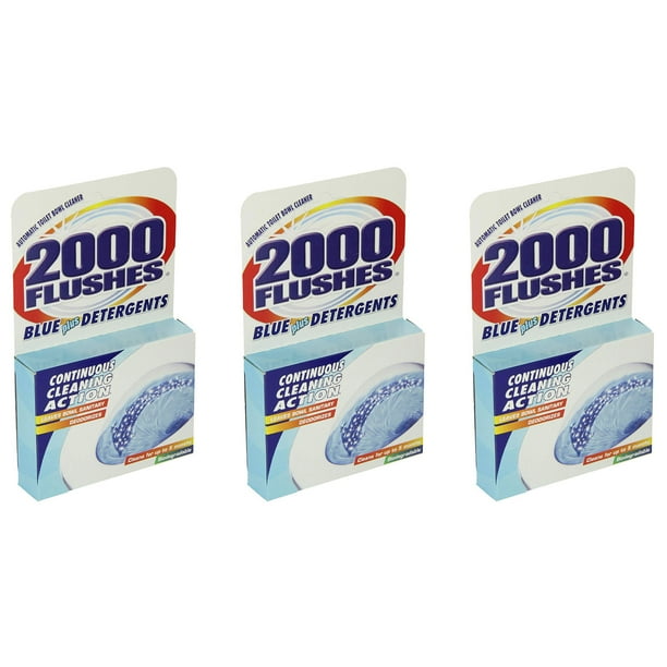 2000 Flushes Blue Plus Detergent Automatic Bathroom Toilet Bowl Cleaner ...