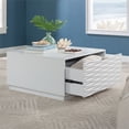 Sauder Morgan Main Contemporary Engineered Wood Coffee Table in White ...