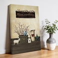 Bless Our Home Canvas Wall Art for Living Room, Blue Star Sheep Branch ...