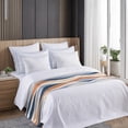 Abstract Stripes Bed Runner for Twin Size Bed, Geometric Orange Navy ...