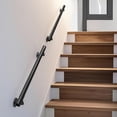 24 Inch Metal Stair Handrail Indoor- 2 FT Square Pipe Wall Mount ...